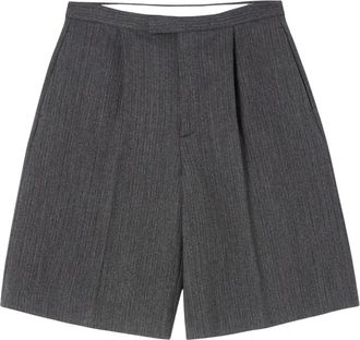 Maison Margiela Gestreifte Wollmischung-Stoffhose - - Shorts - Damen - Grau - 3XS