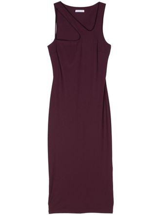 Patrizia Pepe robe mi-longue Essential à design asymétrique - Violet