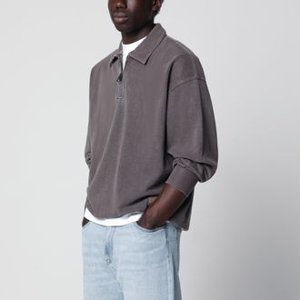 Carhartt Work in Progress Polo Harper aus Baumwolljersey mit Zip in Tabak