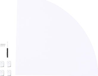 NUOBESTY Wei&szlig;es Dreieckiges Wandregal Fan Form Wandmontiertes Eckregal f&uuml;r K&uuml;che Schlafzimmer Bad Platzsparender Aufbewahrungshalter f&uuml;r B&uuml;cher Pflanzen Schl&uuml;s