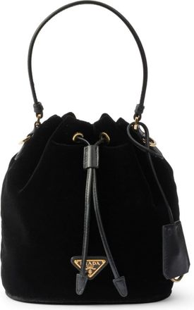 Prada Re-Edition Mini-Tasche aus Samt - Schwarz