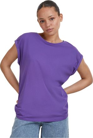 Urban Classics Damen T-Shirt Ladies Extended Shoulder Tee, T-Shirt mit überschnittenen Schultern, aus Baumwolle, erhältlich in vielen Farben, Ultraviolet, 5XL