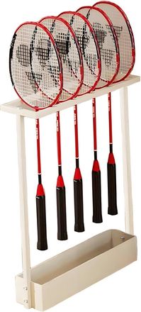 Generic Standst&auml;nder for Sportger&auml;te, Robustes Schl&auml;ger-/Ballregal mit Aufbewahrungskorb am Boden, for die Aufbewahrung im Heim-Fitnessstudio(White)