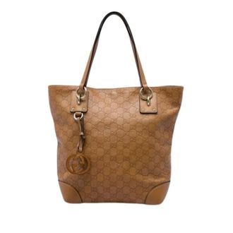 Gucci Sac cabas en cuir gaufr&eacute; doccasion - Femme - Pre-owned - Brun - Taille: ONE Size