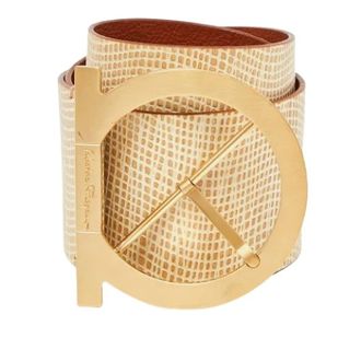 Ferragamo Ceinture en cuir Pre-owned - Femme - Pre-owned - Beige - Taille: ONE Size