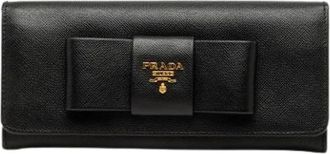 Prada Portefeuille Long Pre-owned - Femme - Pre-owned - Noir - Taille: ONE Size