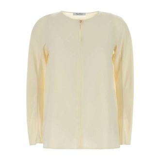 Max Mara Mitico Bluse mit Schl&uuml;sselloch-Detail - - Blouses & Shirts - Damen - Wei&szlig; - 2XS
