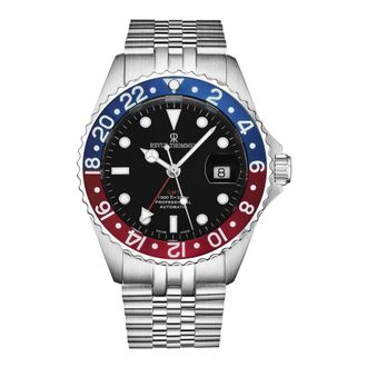 Revue Thommen Diver GMT Schwarzes Zifferblatt Blaues und Rotes Armband Edelstahl - - Accessories - Herren - Mehrfarbig - ONE SIZE