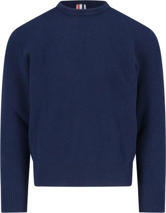 Thom Browne Pullover Mit Rundhalsausschnitt Und Dreifarbigem Band