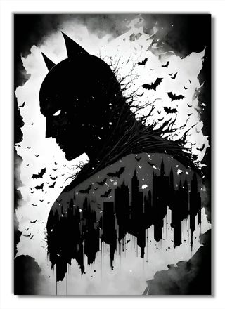 Wallario selbstklebendes Poster - W&auml;chter &uuml;ber der Stadt, Aufkleber in Premiumqualit&auml;t, Klebefolie Gr&ouml;&szlig;e: 70 x 100 cm (Riesenposter)