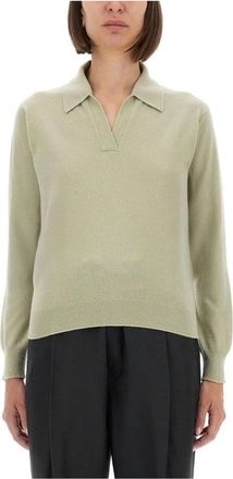 Maison Margiela Femme, Pulls, Vert, Taille: 40 FR Polo Knit Top