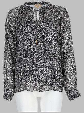 Michael Michael Kors Metallic Print Georgette Blouse - Multicolor