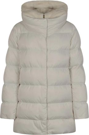 Herno A-Shape in Raso con Pettorina - - Coats - Damen - Wei&szlig; - 2XL