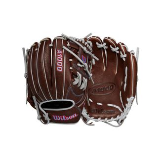 Wilson 2024 A1000 1787 Infield Baseball-Handschuh, 29,8 cm, Braun/Rot/Blau, Rechtsh&auml;nder