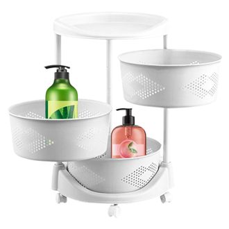 Generic Lagerwagen Regal Korb - 360 rotierende Gem&uuml;sespeicher, bequeme rollende Lagerwagen Regale Veranstalter, Rad Obst rollenden Lagerwagen, rotierende Abla