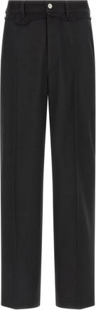 Maison Margiela Homme, Pantalons, Noir, Taille: M Replaced Waist Wool Pantalons