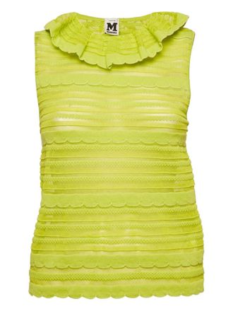 Missoni haut à ourlet festonné - Vert