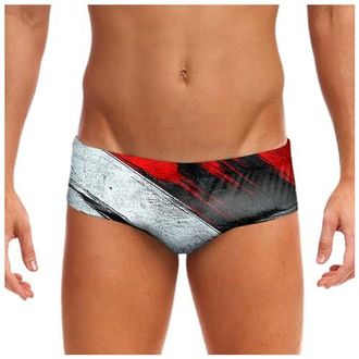 Generic Maillot de bain d&eacute;t&eacute; extensible pour homme avec bande &eacute;lastique imprim&eacute;e en 3D, Noir, XXL