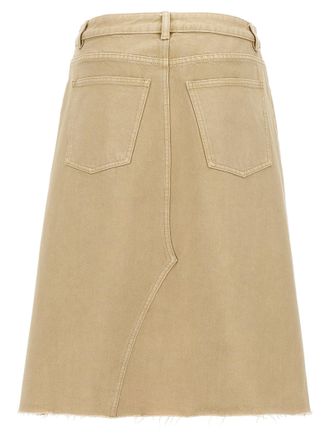 Tory Burch Womens Beige Cotton Midi Skirt