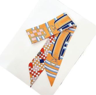 Generico &Eacute;charpe l&eacute;g&egrave;re en soie imprim&eacute;e pour femme, accessoire d&eacute;t&eacute; &agrave; porter au cou et au sac, C159-4, 85x5cm