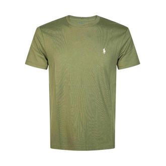 Polo Ralph Lauren Homme, Tops, Vert, Taille: S Logo Detail Crew Neck T-Shirt
