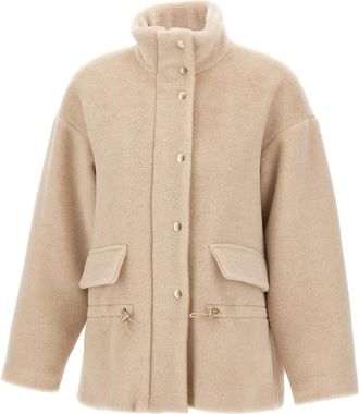 Eleventy Femme, Vestes, Beige, Taille: 38 FR Manteau en fausse fourrure