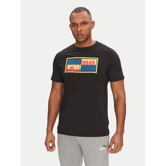 Puma T-Shirt Graphics Box 684827 Schwarz Regular Fit