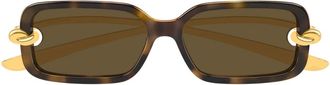 Bottega Veneta Sonnenbrille - - Accessories - unisex - Gelb - 56 MM
