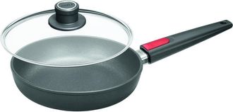 Woll Nowo Titanium Gusstopf mit hoher Rand, mit abnehmbarem Stiel, Verschiedene Modelle 28cmxinklusive Glasdeckel