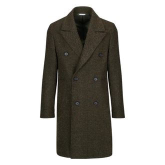 Manuel Ritz Manteau crois&eacute; - Homme - Manteaux - Brun - Taille: M
