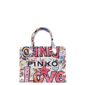 Pinko Pinko, Femme, Sacs, Multicolore, Taille: ONE Size Beach Shopper Canvas Bag