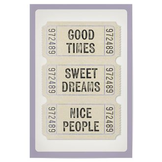 artboxONE Poster 45x30 cm Typografie Malou Studio-Kino Good Times Lila - Bild Typografie Freunde Gute Zeiten