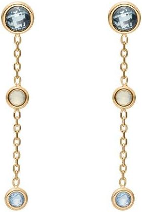 Skagen Sofie Sea Glass Damen goldfarben Edelstahl Ohrringe, SKJ1892710