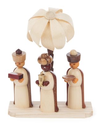 Dregeno Seiffen eG Dregeno Erzgebirge - Heilige 3 K&ouml;nige mit Palme Natur