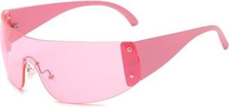Generic Lunettes De Soleil Tendance Hommes Et Femmes Grand Cadre Lunettes De Soleil De F&ecirc;te De Vacances(Pink)