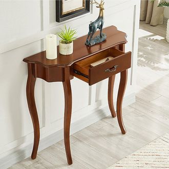 Generic Aufbewahrungsregal for den Eingangsbereich, Konsolentische aus Massivholz mit Schublade, Vintage-Sofatisch for Wohnzimmer, Flur und Eingangsbereich; R