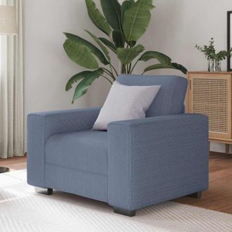vidaXL Sessel Blau 60 cm Cordstoff Vidaxl