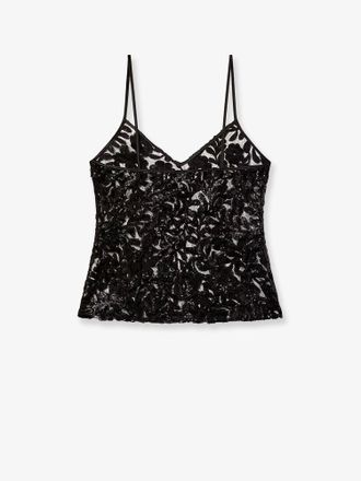 Golden Goose Womens Tulle Top Black Polyester T-Shirts & Jerseys
