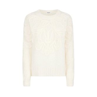 Dondup Femme, Pulls, Blanc, Taille: 36 FR Pulls &agrave; col rond