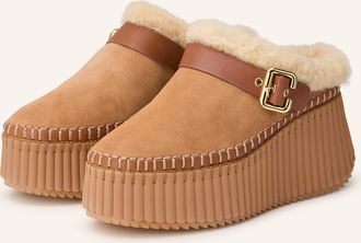 Chloé Plateau-Slipper Nama braun