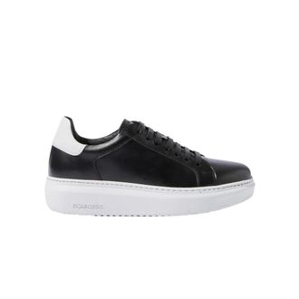 Scarosso Schwarze Leder-Sneakers - - Shoes - Damen - Schwarzk - 37 1/2 EU