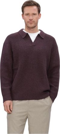 Law Of The Sea Ares Gestrickter Poloshirt - - Knitwear - Herren - Lila - XL