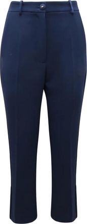 Elisabetta Franchi Femme, Pantalons, Bleu, Taille: 38 FR Pa-086-51E2 Cropped Pantalons