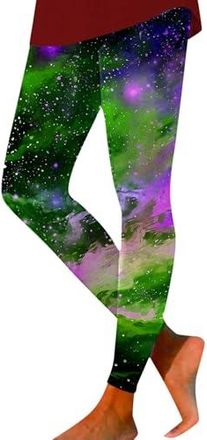 Generic Collants thermiques pour femmes hommes femmes mode d&eacute;contract&eacute; th&egrave;me univers &eacute;toiles imprim&eacute; moulant relevage hanche ext&eacute;rieur fitness leggings long p