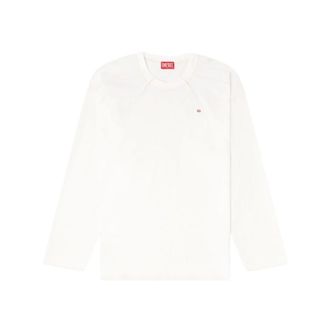 Diesel Homme, Tops, Blanc, Taille: XL T-Crahor-Boxt-Ls-T1