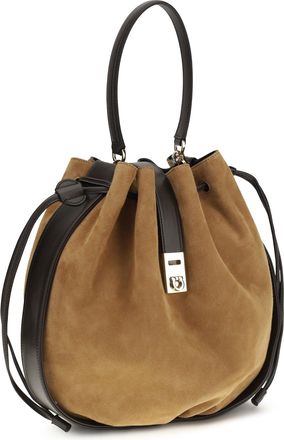 Ferragamo Hug Buckle Bucket Bag - Beige