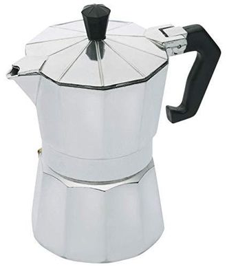 KitchenCraft LeXpress 3-Cup Stovetop Espresso Maker, 150 ml - Aluminium