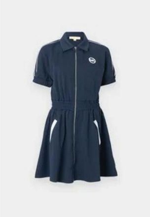 Michael Kors Femme, Robes, Bleu, Taille: 40 FR Mini-robe Sportive Contrast&eacute;e