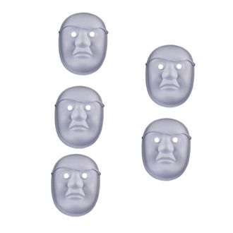 Cabilock 5 St&uuml;ck Teiliges DIY Wei&szlig; Blanko Gesichtsmaske zum Bemalen Umweltfreundliche Pappmaske f&uuml;r Karneval Faschingsball Kindergarten Party Auff&uuml;hrung Peking