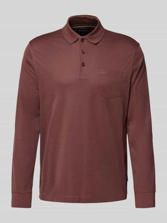 Bugatti Poloshirt mit Label-Stitching